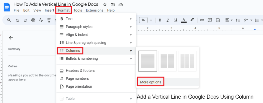 How To Add a Vertical Line in Google Docs? [3 Easy Ways] - BoltQ