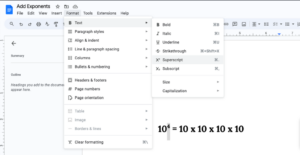 How To Write Exponents in Google Docs? [4 Easy Ways]