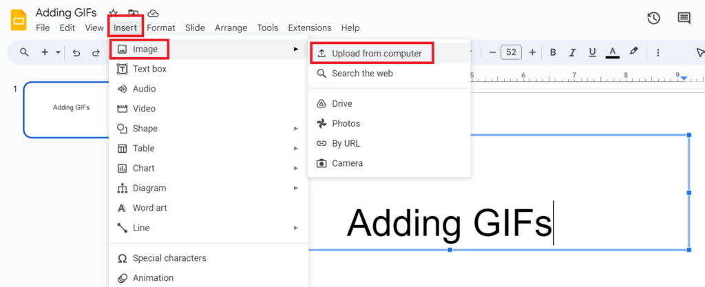 How To Insert a GIF into Google Slides? [4 Easy Ways] - BoltQ