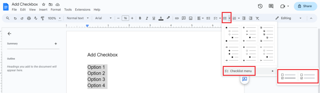 How To Insert Checkboxes in Google Docs? [Checklist]