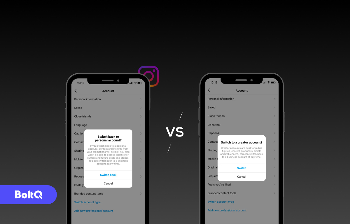 Business vs Creator Account on Instagram: Compared