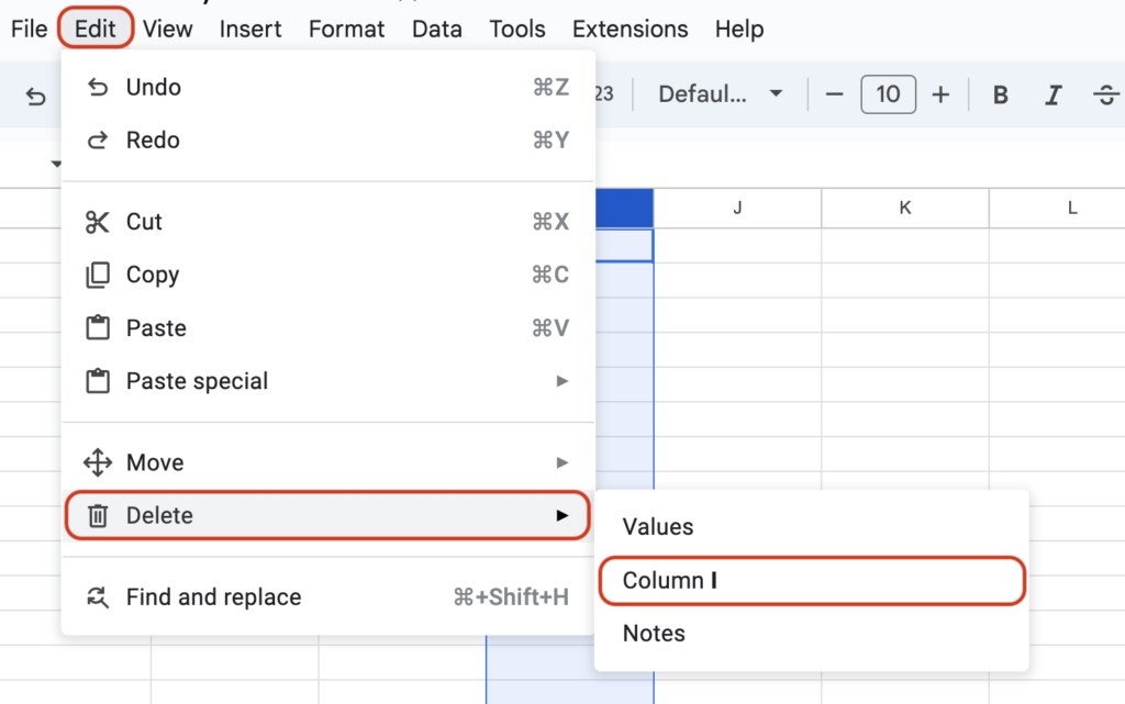 How To Delete Columns in Google Sheets? [3 Easy Ways]