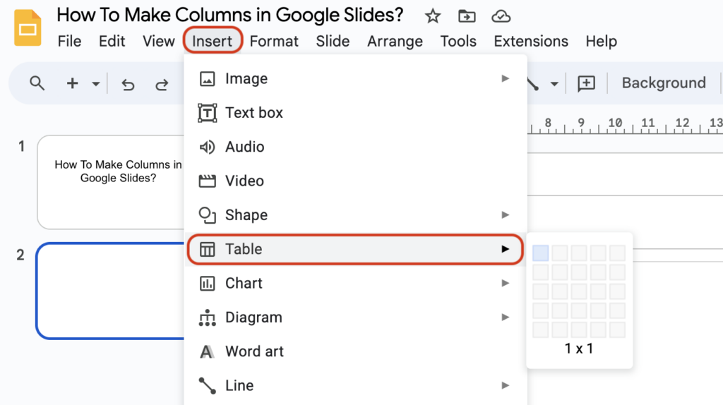 How To Make Columns in Google Slides? [5 Easy Ways]